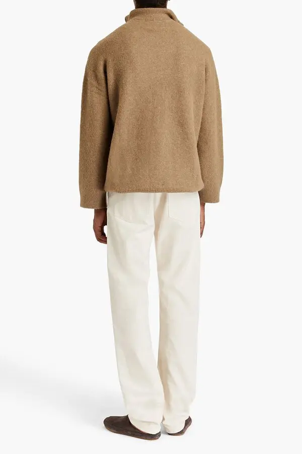 Nanushka Brushed Knitted Half-zip Sweater