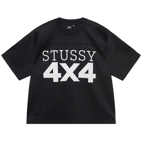 StÜssy 4x4 Mesh Football Jersey - Black