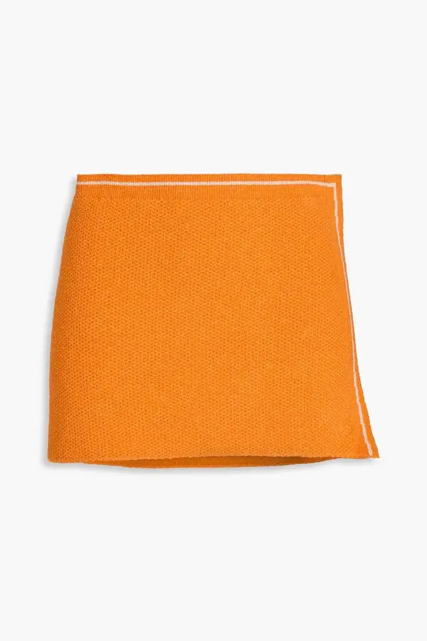 Jacquemus Bouclé-knit Mini Skirt - Orange