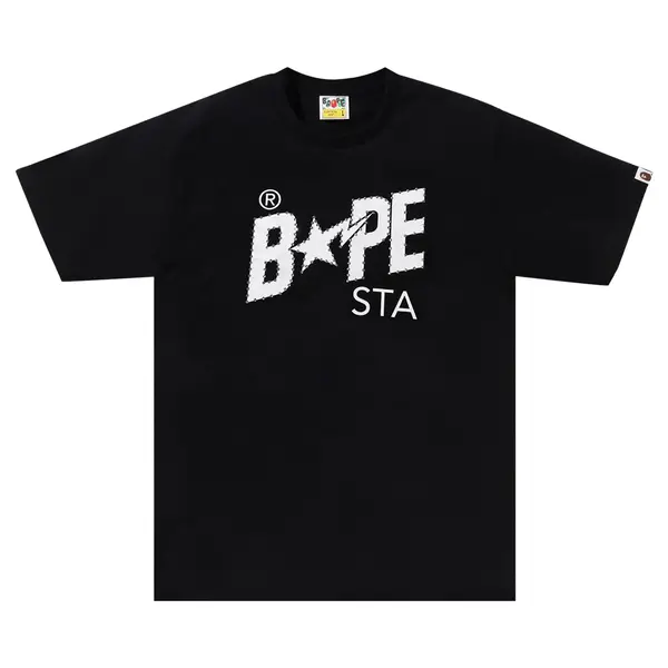 A BATHING APE Crystal Stone Sta Logo Tee - Black