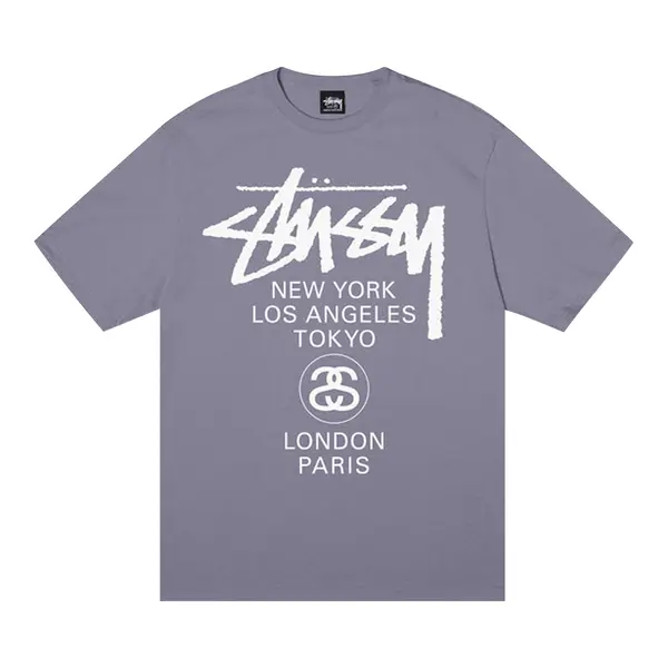 StÜssy World Tour Tee 'mauve - Purple