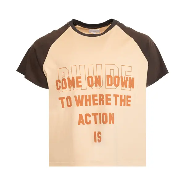 Rhude Action No Sleeve Raglan 'khaki/black - Tan