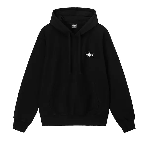 StÜssy Basic Pigment Dyed Hoodie - Black