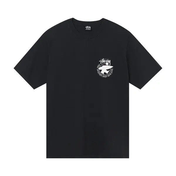StÜssy Beach Roots Pigment Dyed Tee - Black