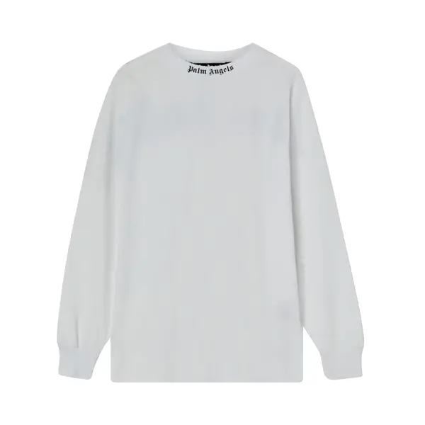 Palm Angels Classic Logo Over Tee Long-sleeve /black - White