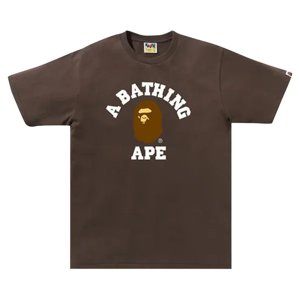 A BATHING APE College Tee - Brown