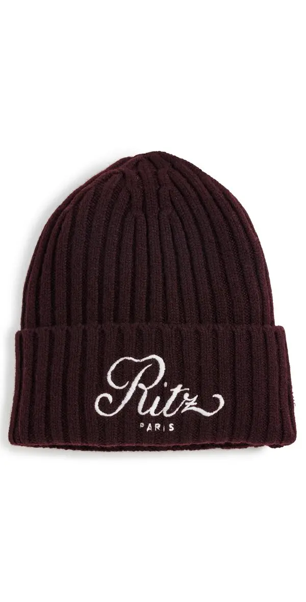 FRAME X Ritz Paris Cashmere Beanie - Bordeaux