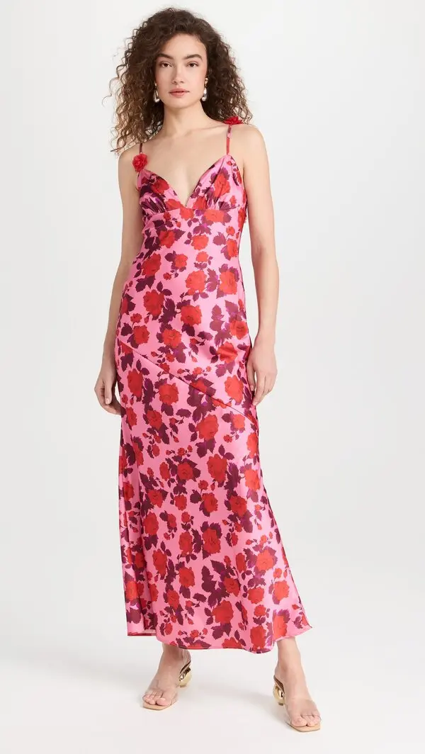For Love & Lemons Huda Maxi Dress In Pink - 60% Off | Editorialist