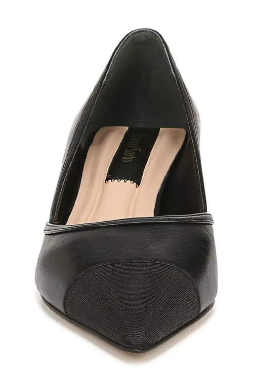 Franco Sarto Darcy Pointed Toe Kitten Heel Pump - Black