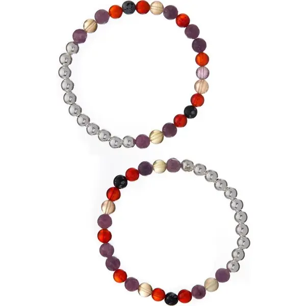 THE HEALER’S COLLECTION N62 Smooth Digestion Bracelet Set - Silver