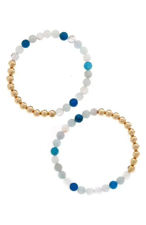 THE HEALER’S COLLECTION The Healer's Collection N13 Beaded Bracelets Set - Yellow Gold