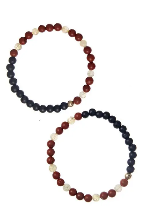 THE HEALER’S COLLECTION Set Of Two Beaded Bracelets - Black