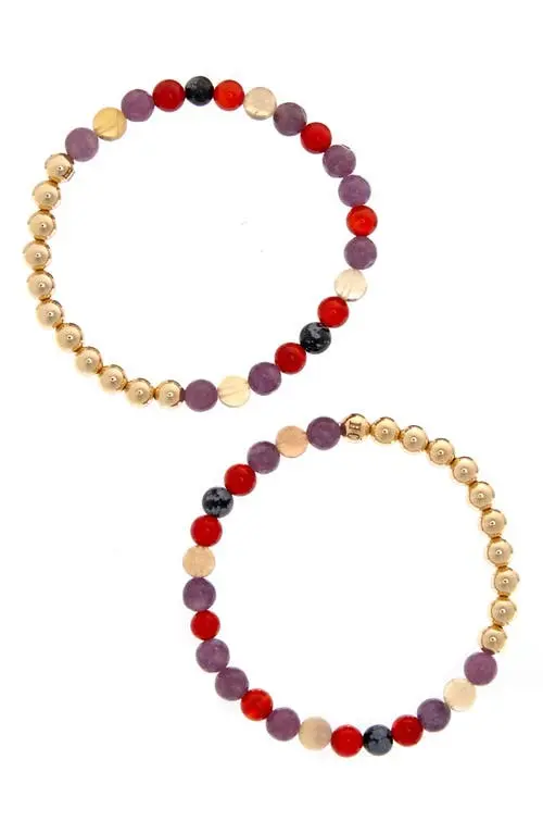 THE HEALER’S COLLECTION N62 Smooth Digestion Bracelet Set - Yellow Gold
