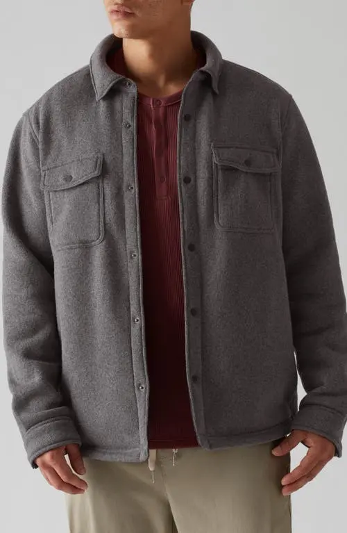 RHONE Fleece Shacket - Dark Gray Heather