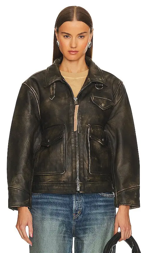 FOUND Leather Pocket Jacket