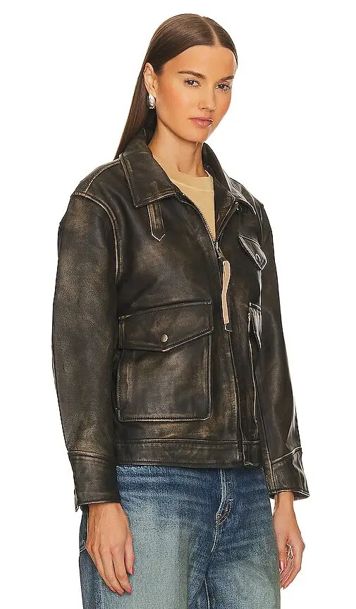 FOUND Leather Pocket Jacket
