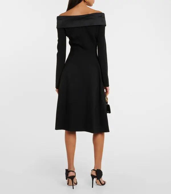 dorothee schumacher emotional essence off-shoulder midi dress Dorothee Schumacher Emotional Essence Off-Shoulder Midi Dress - Black - 30%  Off