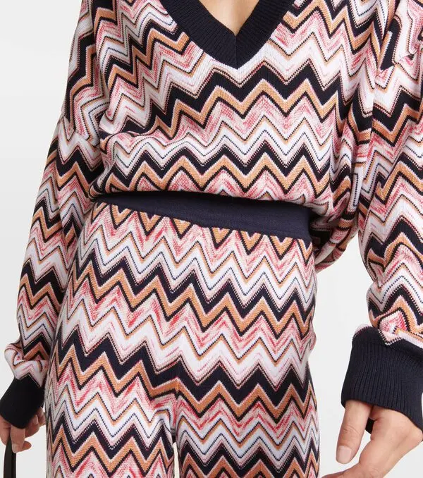 Missoni Zig Zag High-rise Wide-leg Pants - Multicoloured