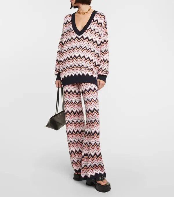 Missoni Zig Zag High-rise Wide-leg Pants - Multicoloured