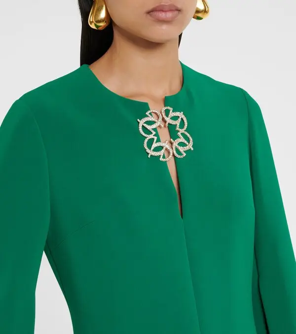 Elie Saab Embellished Cady Gown