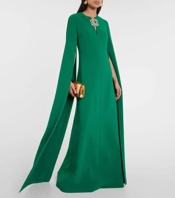 Elie Saab Embellished Cady Gown