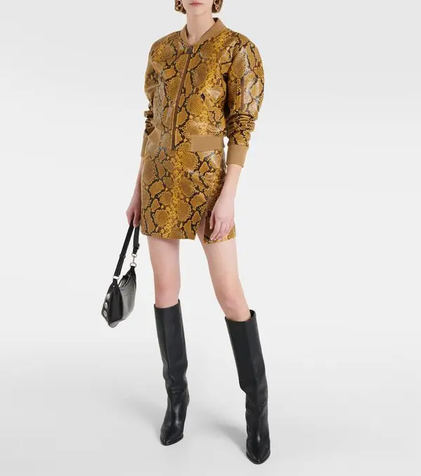Isabel Marant Étoile Blair Snake-effect Leather Miniskirt