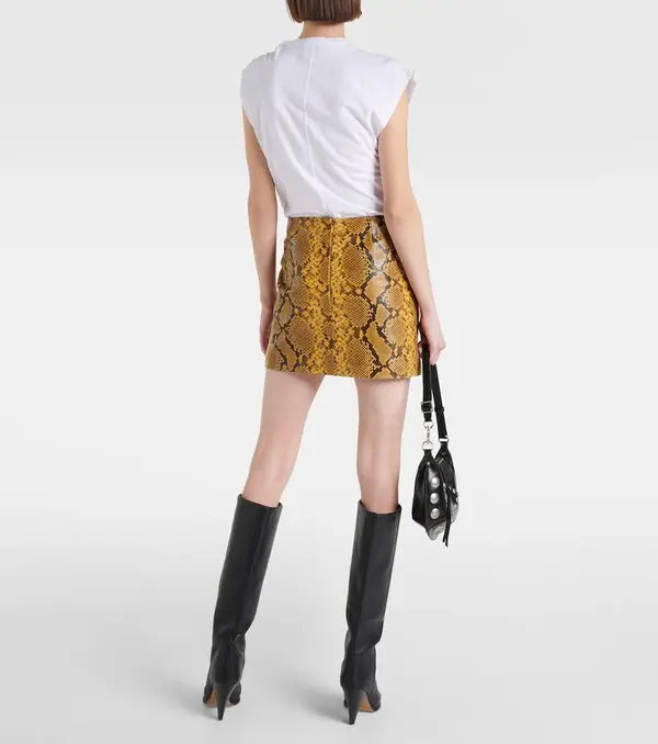 Isabel Marant Étoile Blair Snake-effect Leather Miniskirt