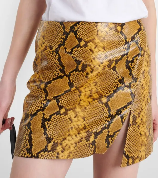 Isabel Marant Étoile Blair Snake-effect Leather Miniskirt