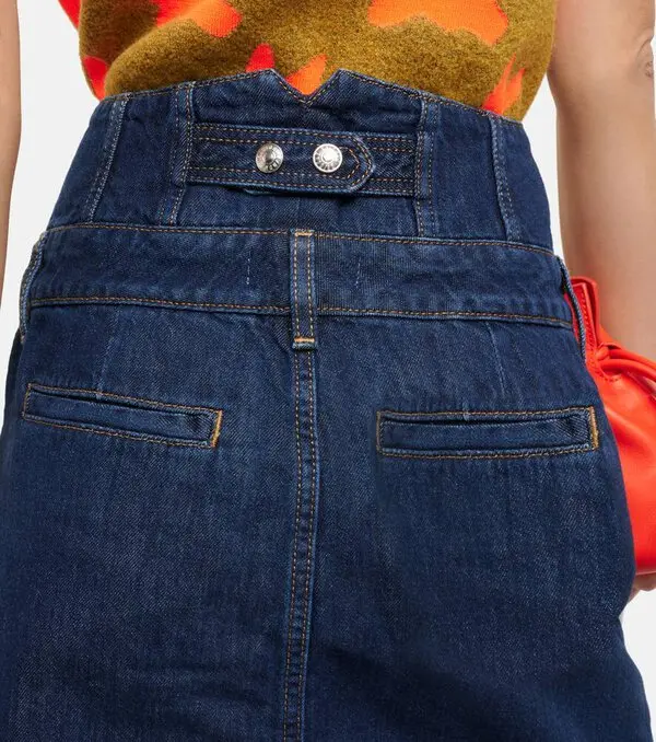 RE/DONE Corset High-rise Denim Miniskirt