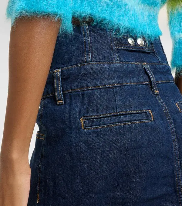 RE/DONE Corset High-rise Denim Miniskirt