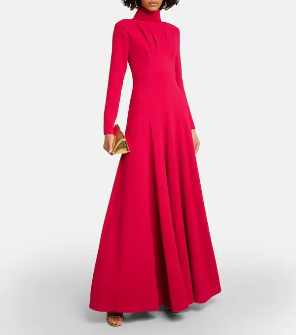 EMILIA WICKSTEAD Oakley Pleated Crêpe Maxi Dress
