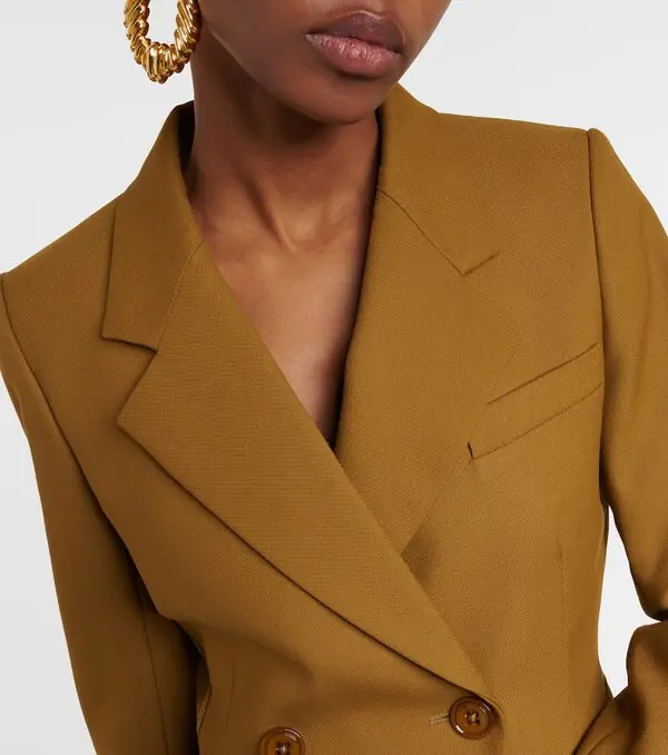 Dorothee Schumacher Double-breasted Blazer In Olive