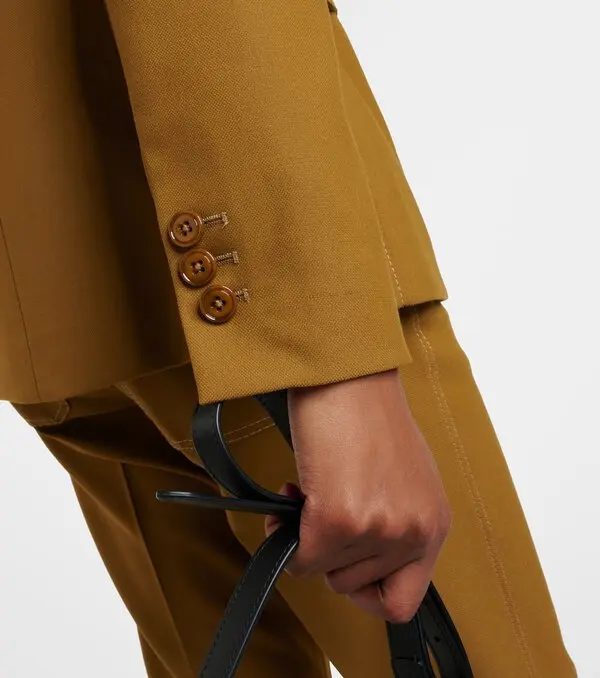 Dorothee Schumacher Double-breasted Blazer In Olive