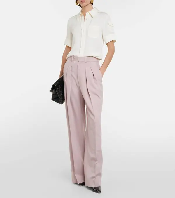 sachin and babi light blue dress White Flowy Dress Pants High Waisted White Flowy Pants Victoria High  Waisted Dress Pants