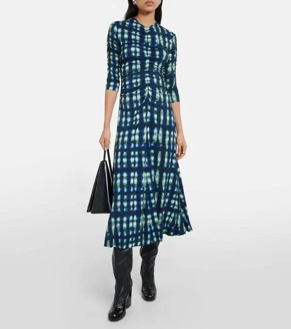 proenza schouler ruched tie-dye midi-dress Proenza Schouler Tie-dye jersey maxi dress Proenza Schouler