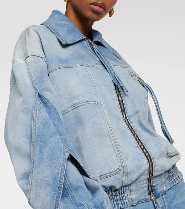 Blumarine Denim Bomber Jacket
