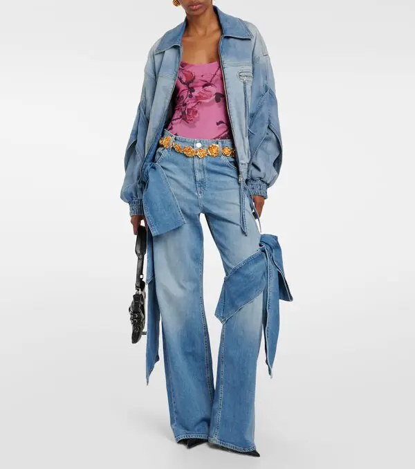 Blumarine Denim Bomber Jacket