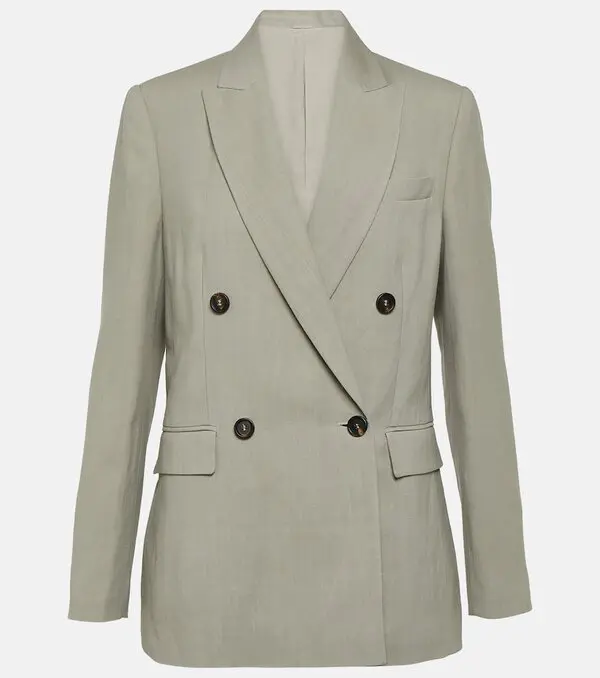 Brunello Cucinelli Double-breasted Blazer - Green