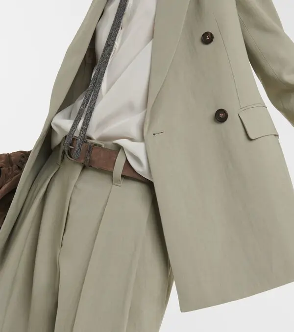 Brunello Cucinelli Double-breasted Blazer - Green