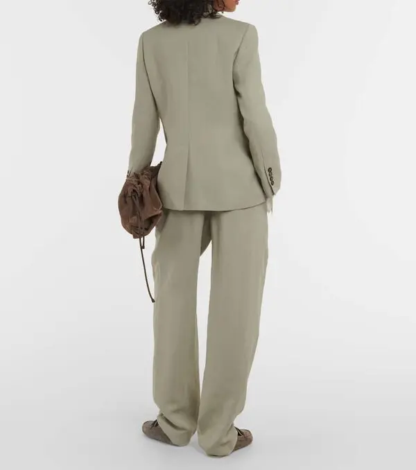 Brunello Cucinelli Double-breasted Blazer - Green