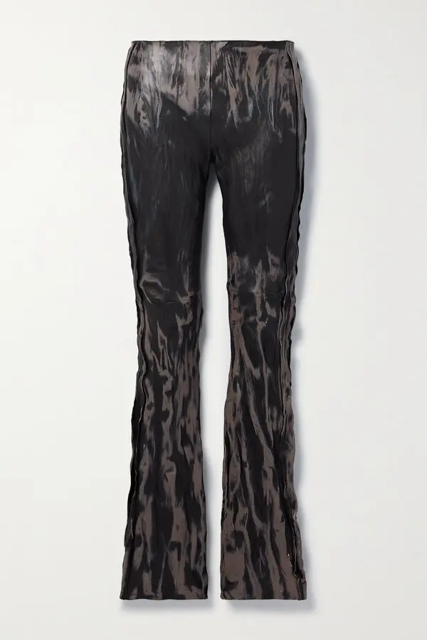 Acne Studios Distressed Crinkled-leather Pants