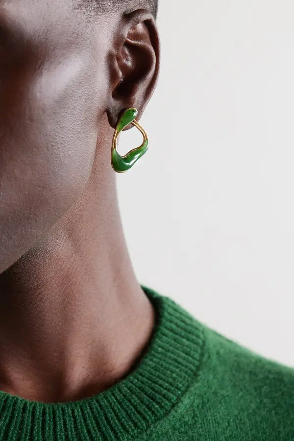 Fernando Jorge Stream 18-karat Gold Jade Earrings