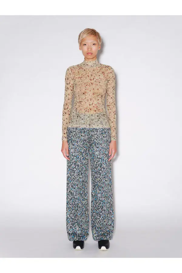 Rosetta Getty Foam Printed Turtleneck T-shirt