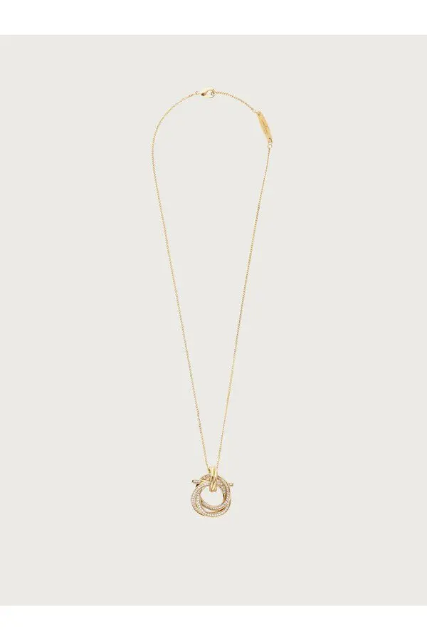 FERRAGAMO Gancini Pendant Necklace - Gold