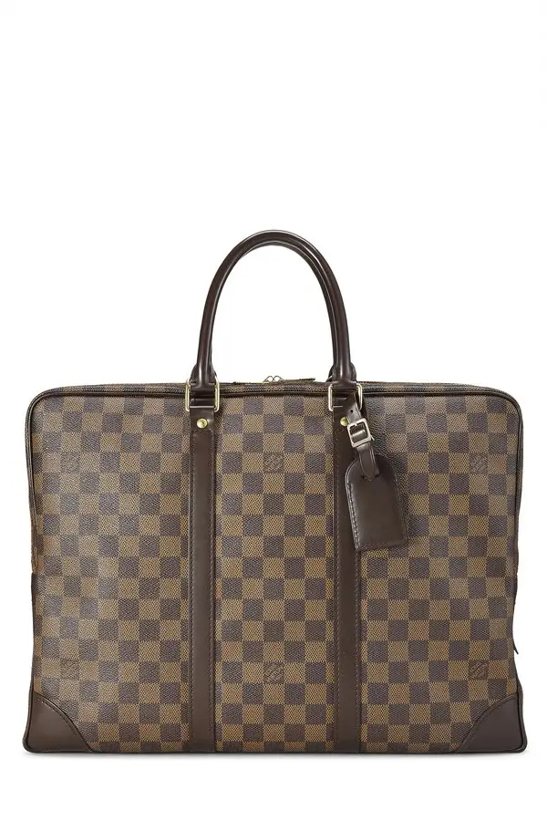 LOUIS VUITTON Damier Ebene Porte Documents Voyage - Brown