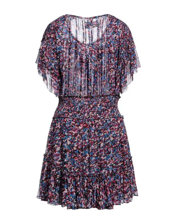 MARANT ETOILE Viscose Floral Mini Dress - Purple