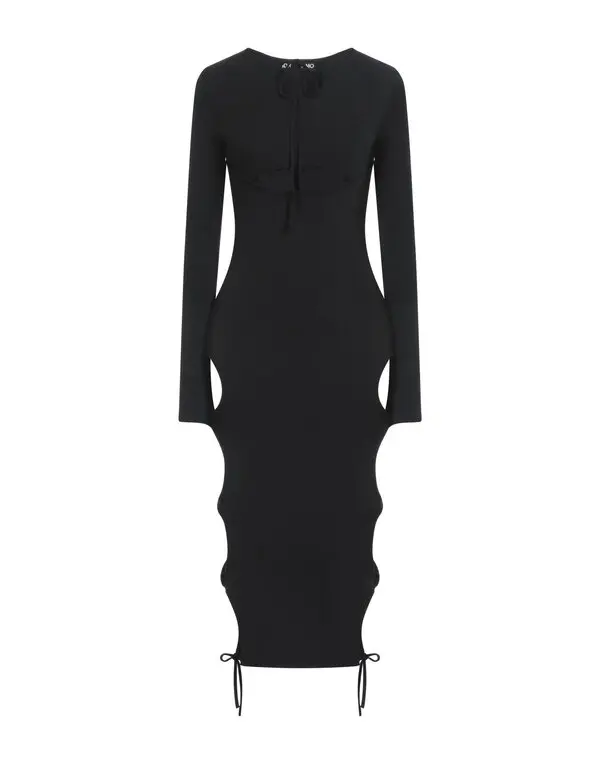 ANDREĀDAMO Midi Knit Dress - Black