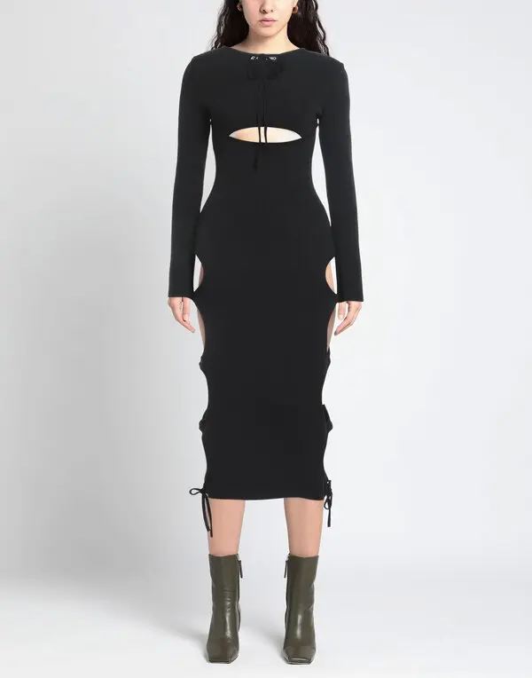 ANDREĀDAMO Midi Knit Dress - Black