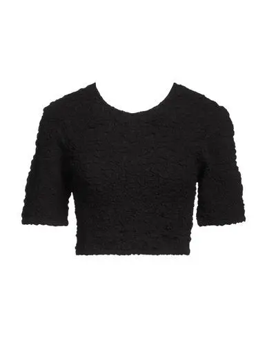 GANNI Cotton Crop Top - Black