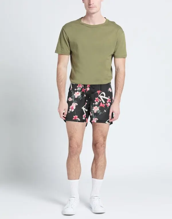 REPRESENT Floral Print Satin Relaxed Fit Bermuda Shorts